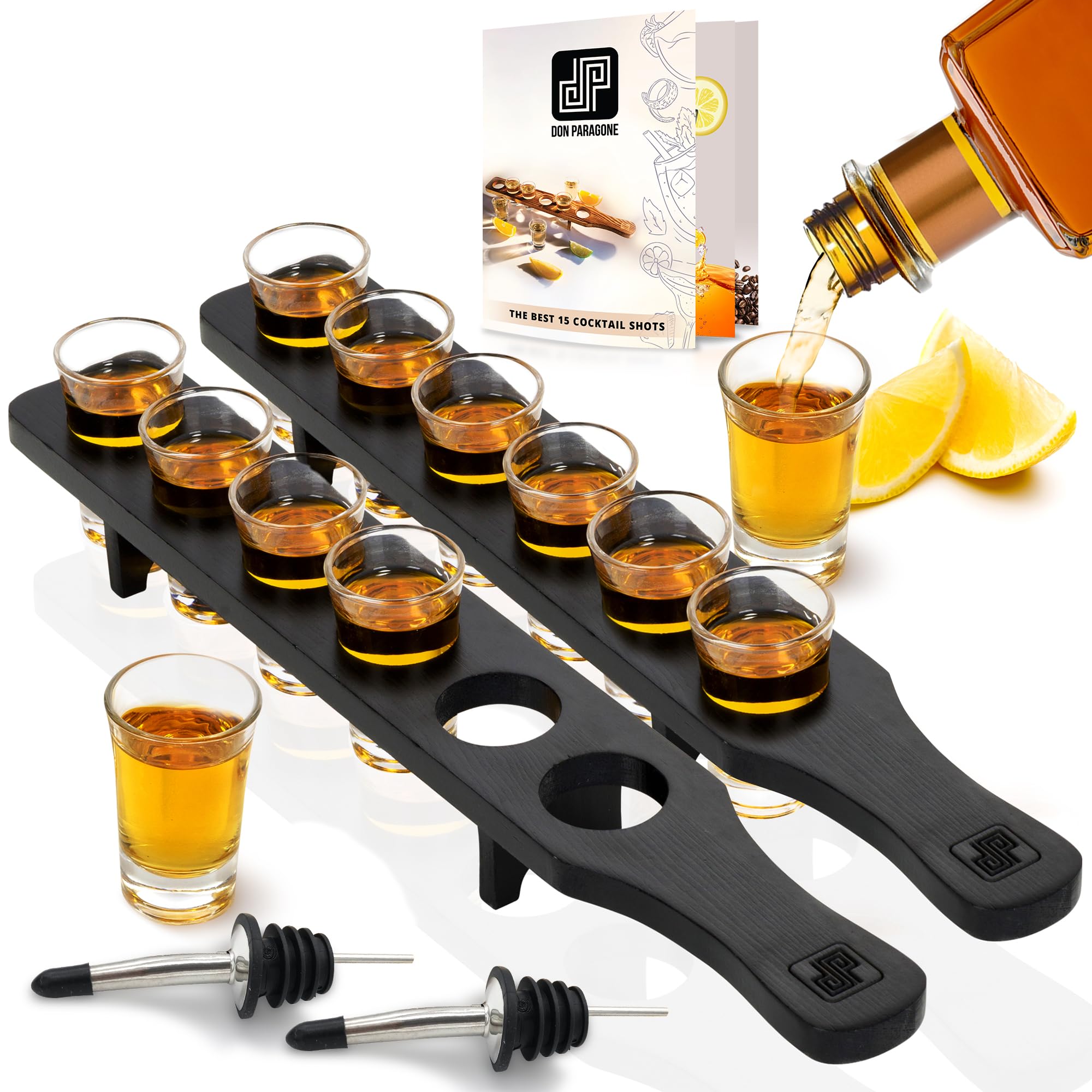 Amazon.com: Don Paragone Shot Glass Holder Tray Bulk Set - 12 Pcs Clear ...