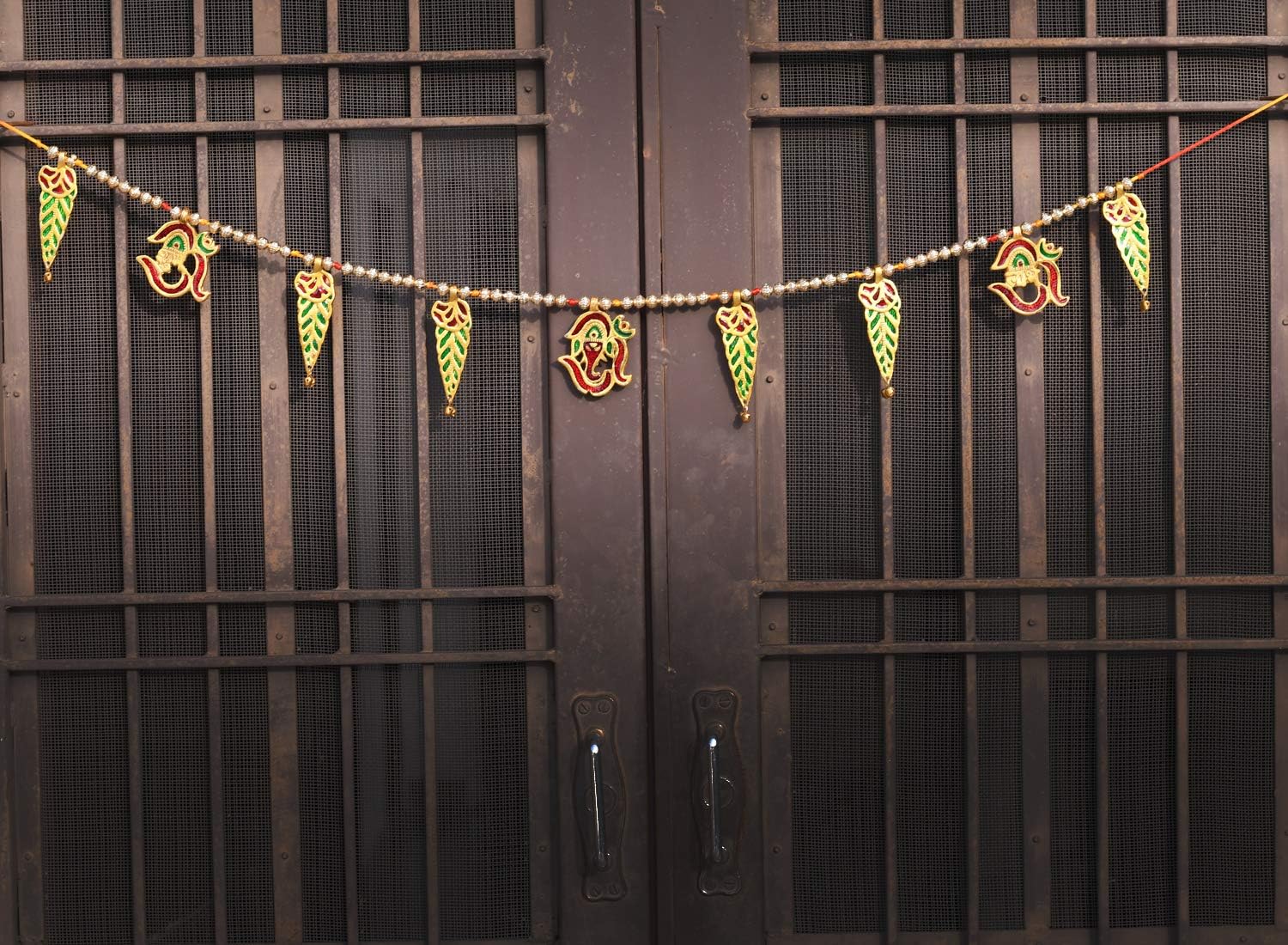 Narya Traditional Golden Swastik Door Toran for Main Door Handmade Door ...