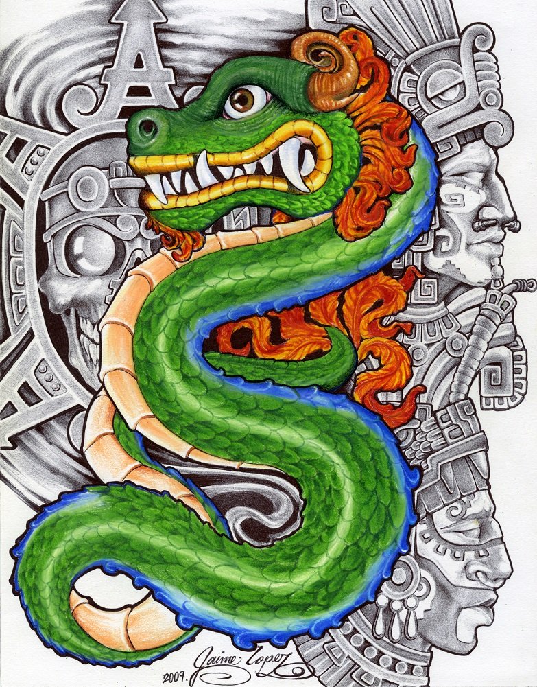 Mexican Dragon Drawings