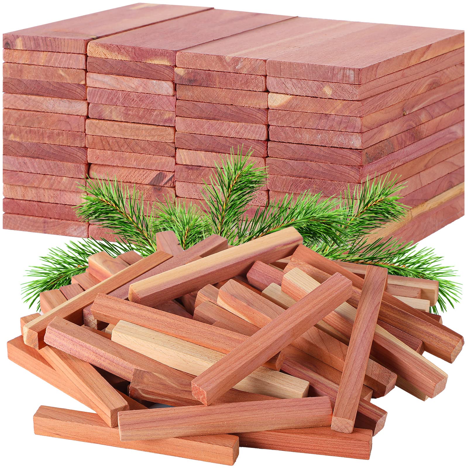 Amazon.com : 100 Pcs Cedar Blocks for Clothes Storage Natural Fragrance ...