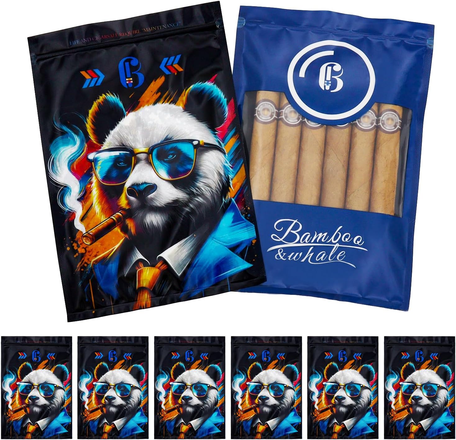 Amazon.com: Bamboo & Whale Cigar Humidifier Bags, 8"x5.5" Reusable Zip ...