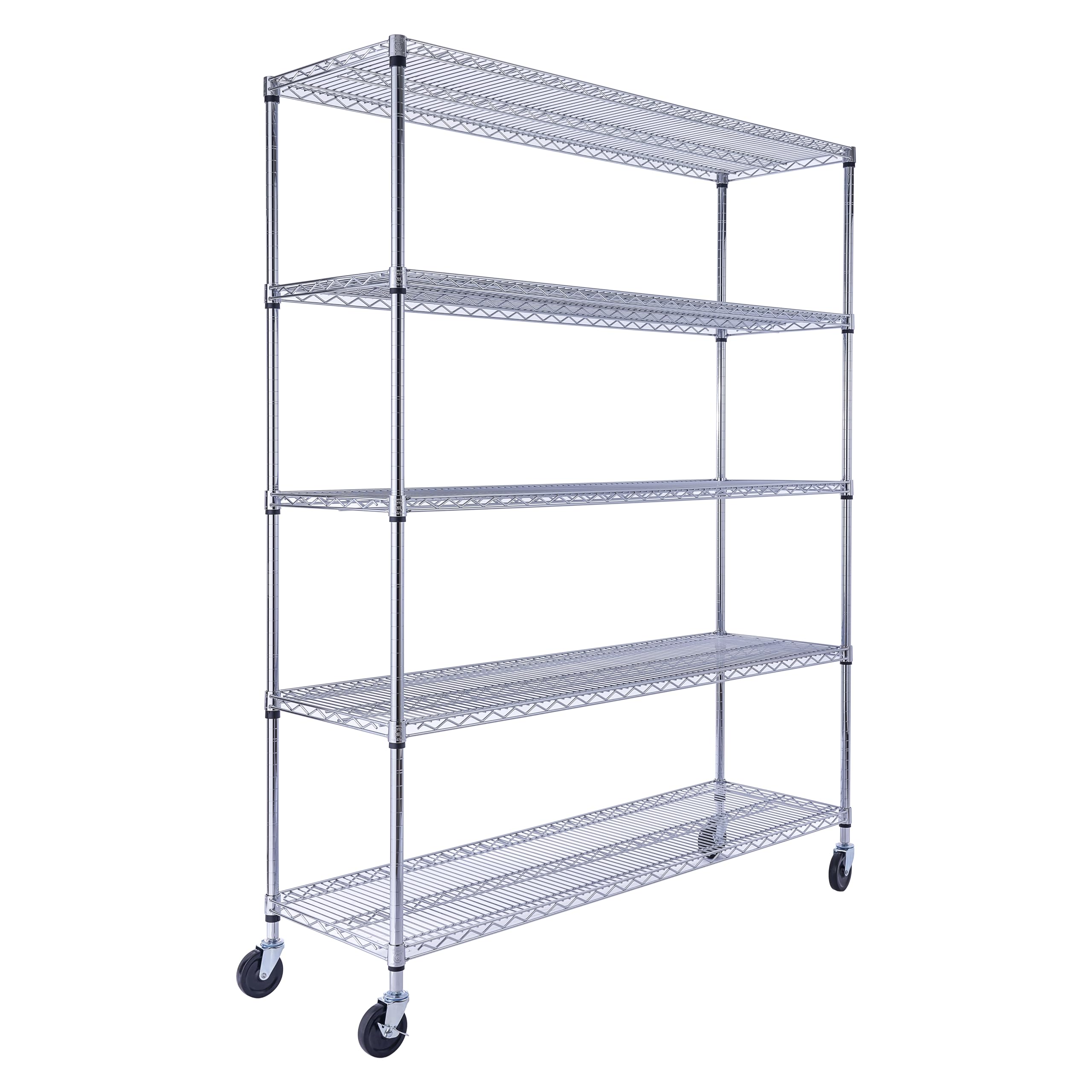 Amazon.com: 60"x18"x72" Prime Heavy Duty Chrome 5-Tier Wire Shelving ...