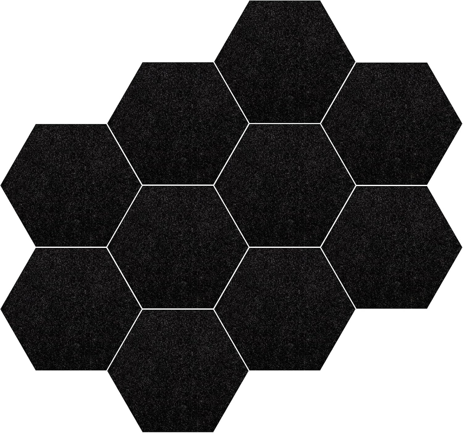 Set of 10 Hexagon Felt Pin Board Tiles 65.20.44inch , Notice Memo ...