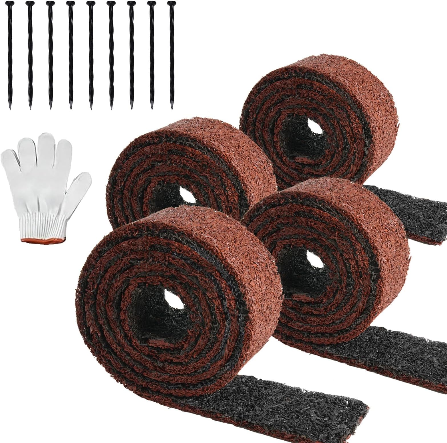 Amazon.com : Natural Mulch Roll for Landscaping, 120" x 6.3" Organic ...