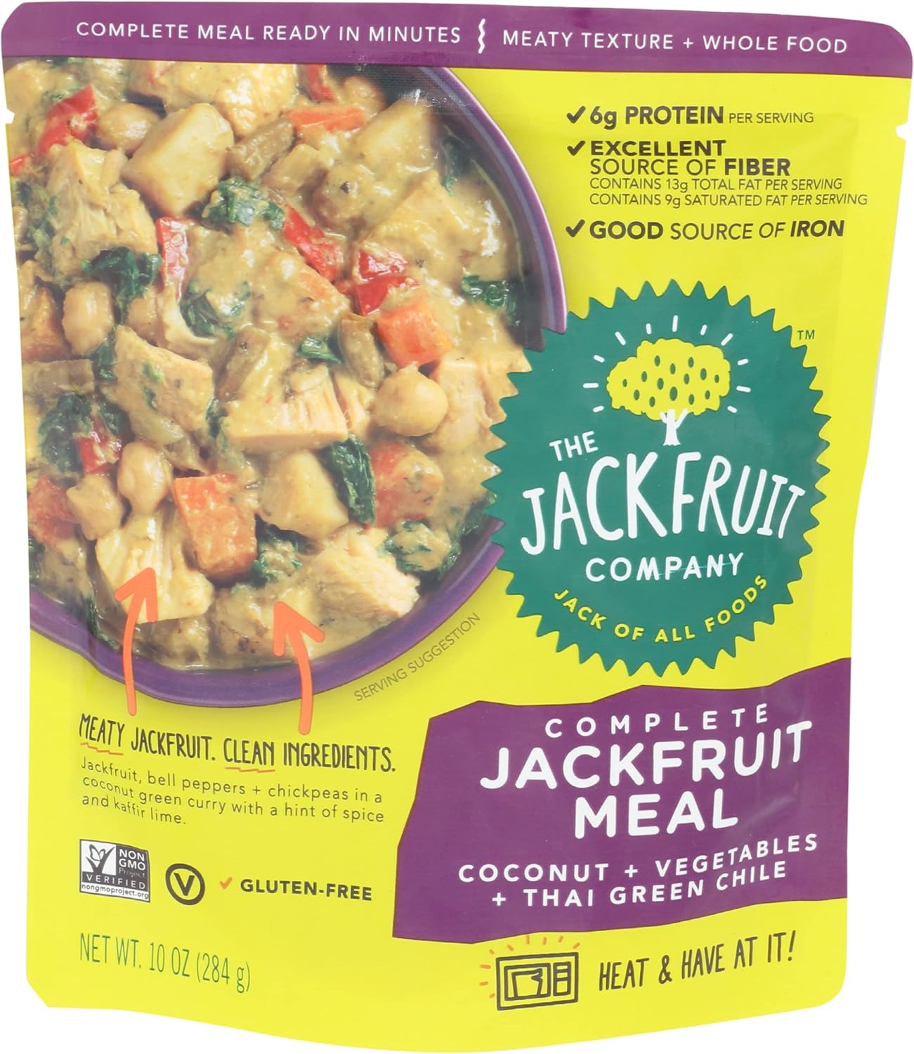 Amazon.com : THE JACKFRUIT COMPANY Thai Jackfruit Meal, 10 OZ : Grocery ...
