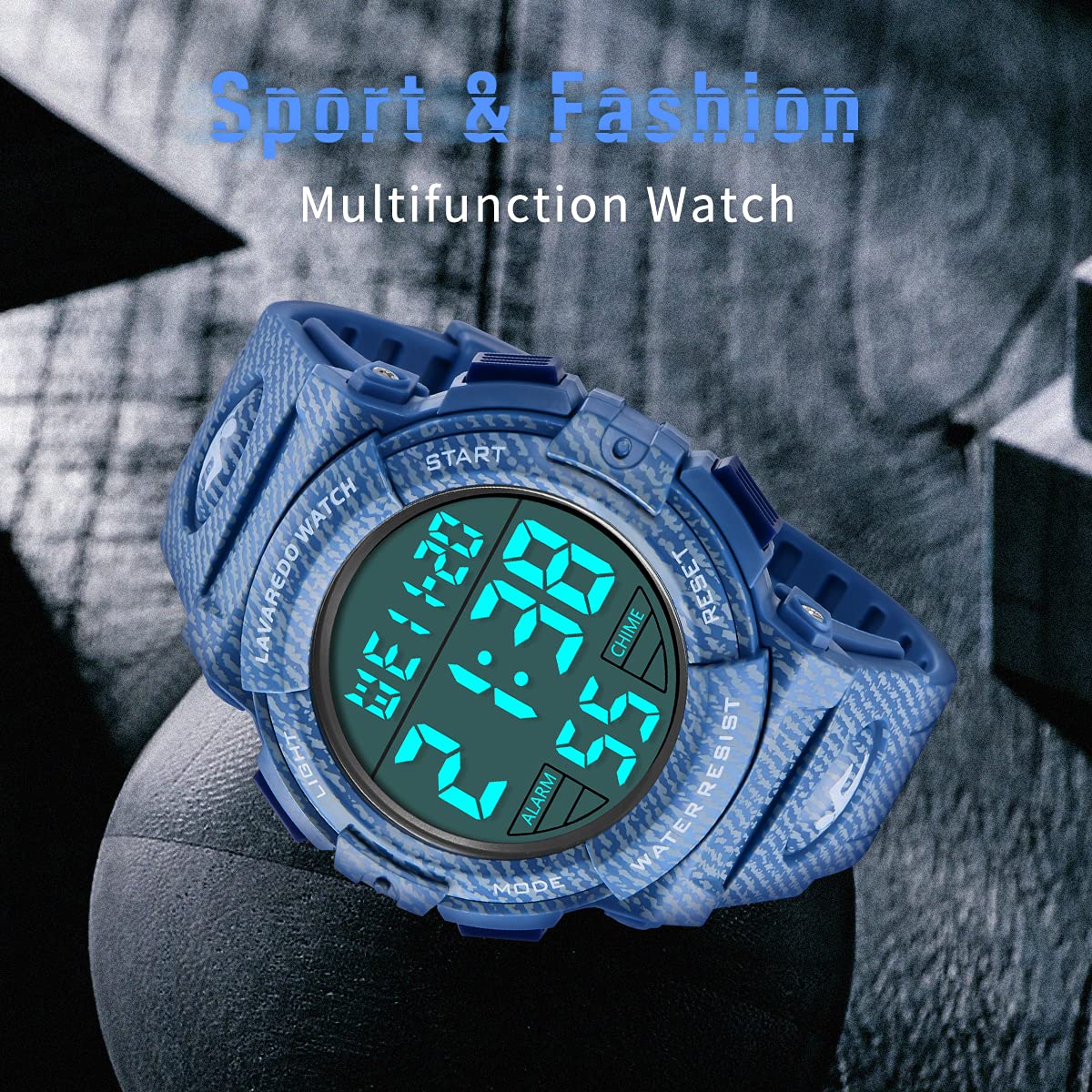 Snapklik.com : L LAVAREDO Mens Digital Watch Sports Military Watches ...