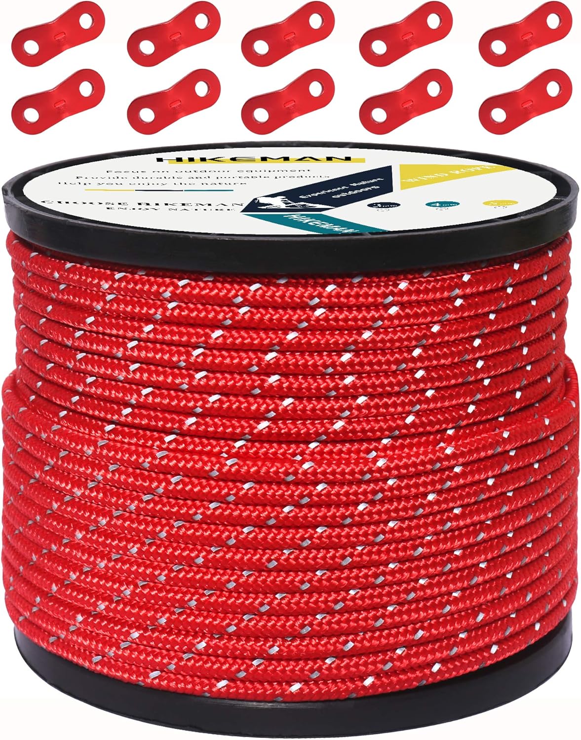 50M Reflective Cord Guy Ropes Outdoor Tent Guide Rope 100% Nylon Cord ...