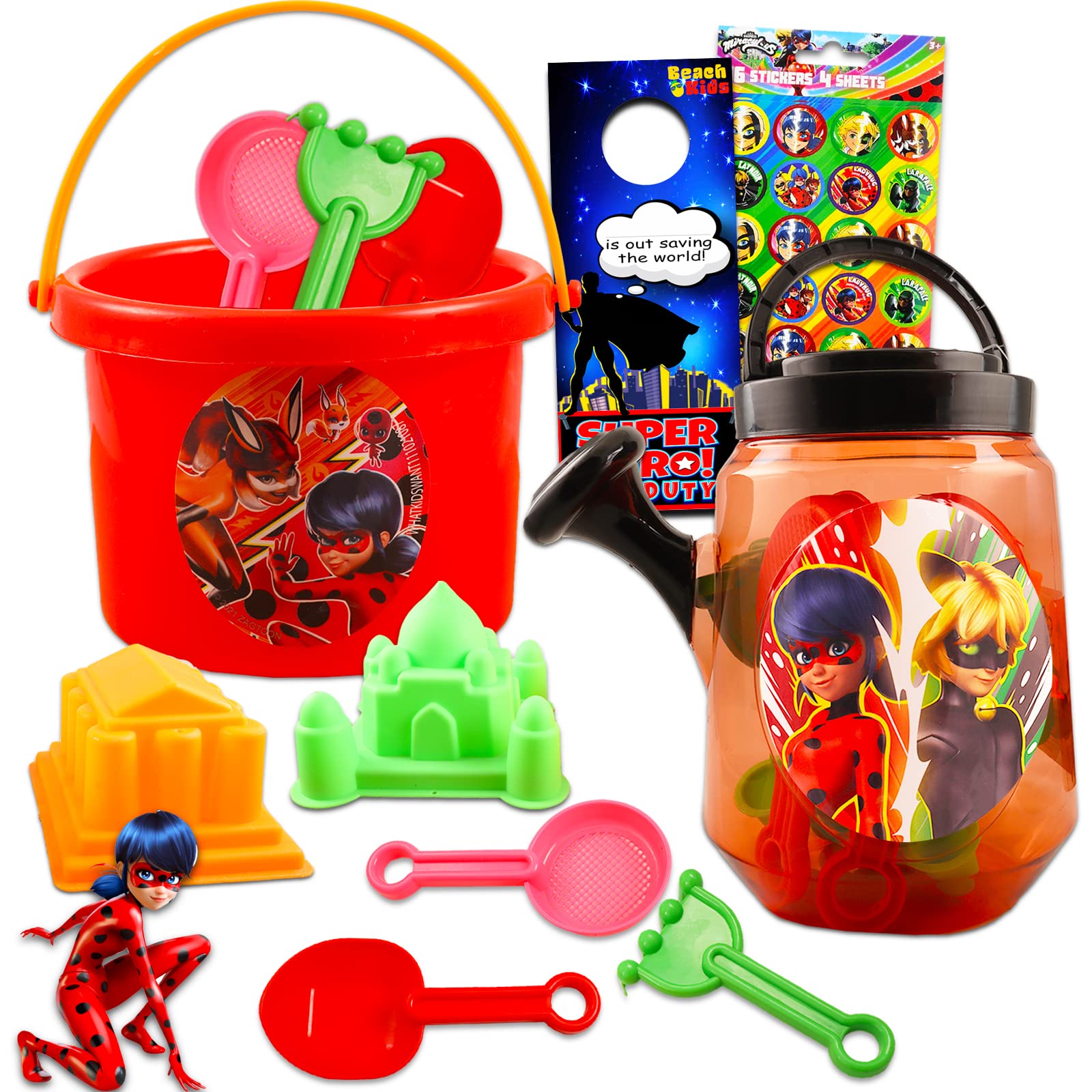 Zagtoon Miraculous Ladybug Watering Can Set Miraculous Ladybug Pool ...