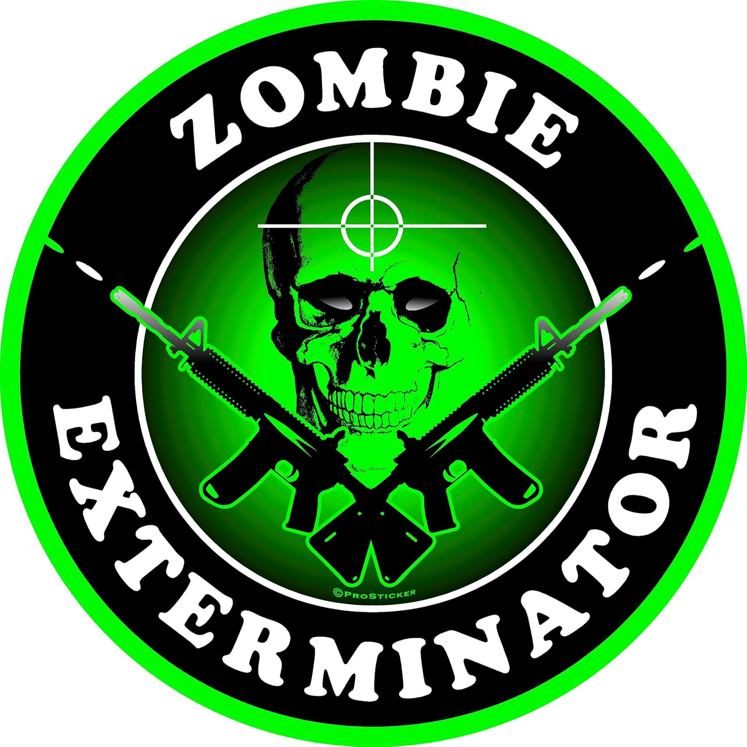 Amazon.com: ProSticker 1340 (One) 4" Zombie Series"Zombie Exterminator ...