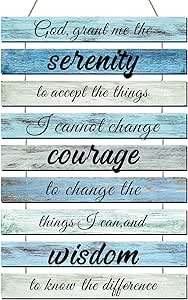 Amazon.com: Serenity Prayer Wall Decor House Warming Wall Art Bible ...