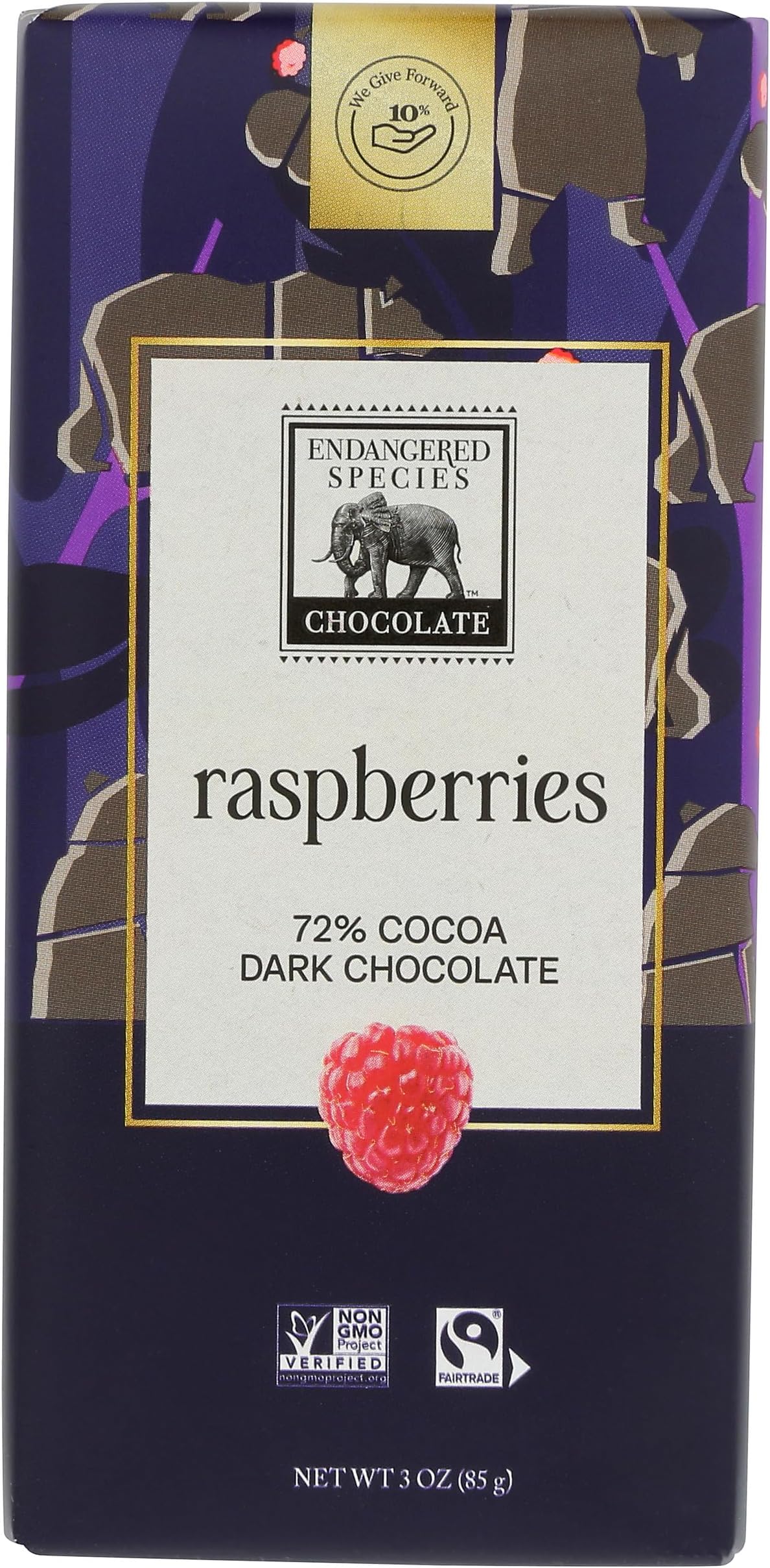 Amazon.com : Chocolove Xoxo Raspberries In Dark Chocolate Bar - 3.1 Oz ...