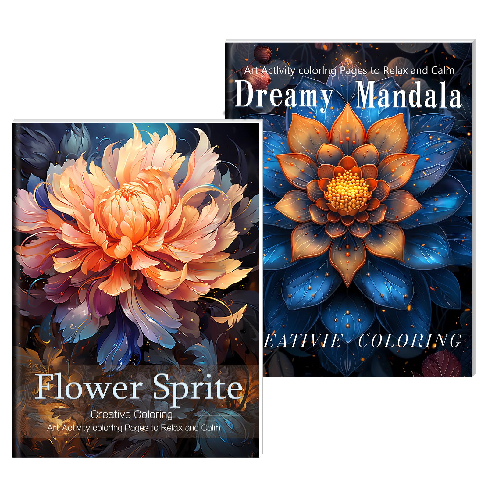 Amazon.com: 2Pcs Mandala Adult Coloring Book for Women, Mindfulness ...