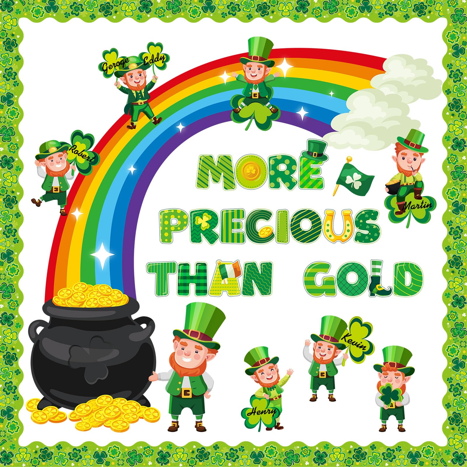 Snapklik.com : Pasimy 64 Pcs St Patricks Day Bulletin Board Decoration ...
