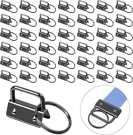 60 Pieces Hardware Key Chains, Strap Tail Clip DIY Metal with Ring, Key ...