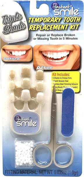 Instant Smile Triple Shade Temporary Tooth Kit - Replace A Missing ...