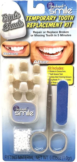 Instant Smile Triple Shade Temporary Tooth Kit - Replace A Missing ...