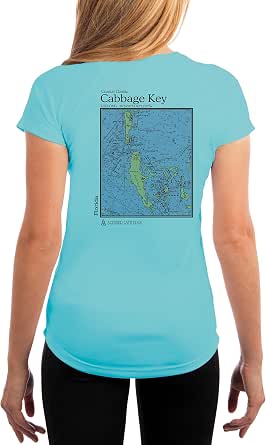 Amazon.com: Coastal Classics Cabbage Key Nautical Chart Women's UPF 50 ...