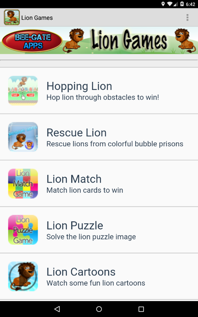 Lion Games for Kids Free - App on the Amazon Appstore