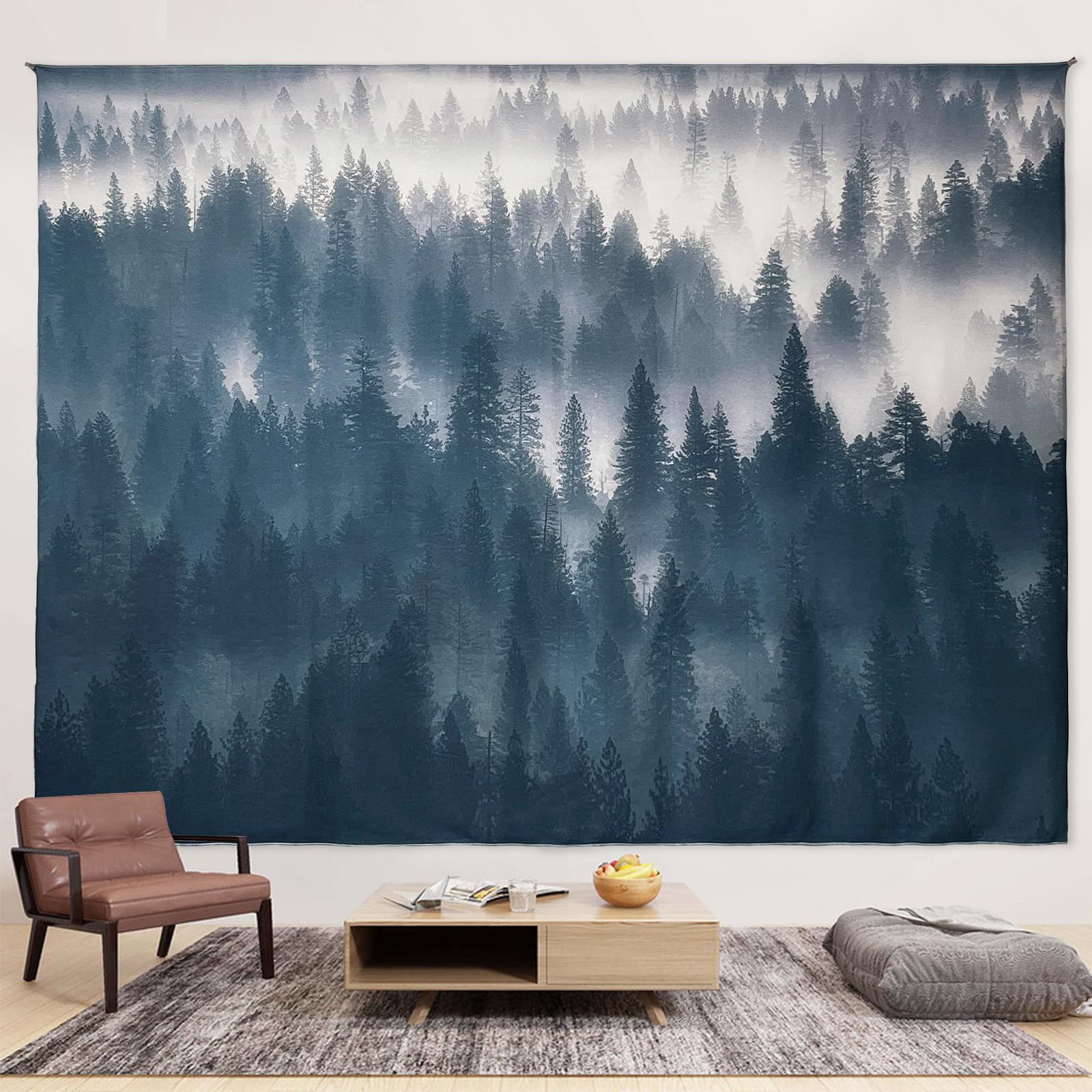 willyang Black Forest Tapestry, Mystic Forest Wall Hanging Tapestry ...