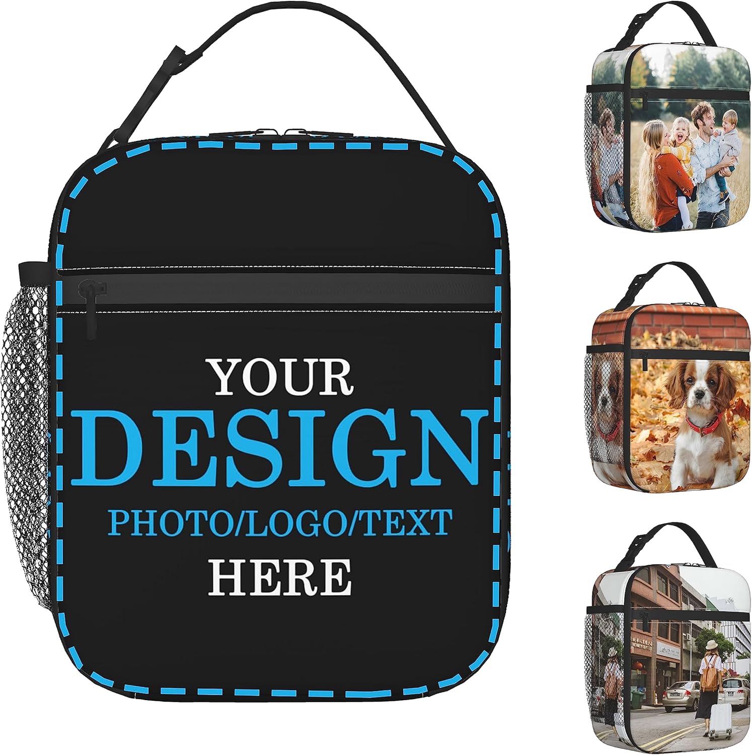 Amazon.com: buxvhre Custom Lunch Box Personalized Lunch Bag Add Your ...