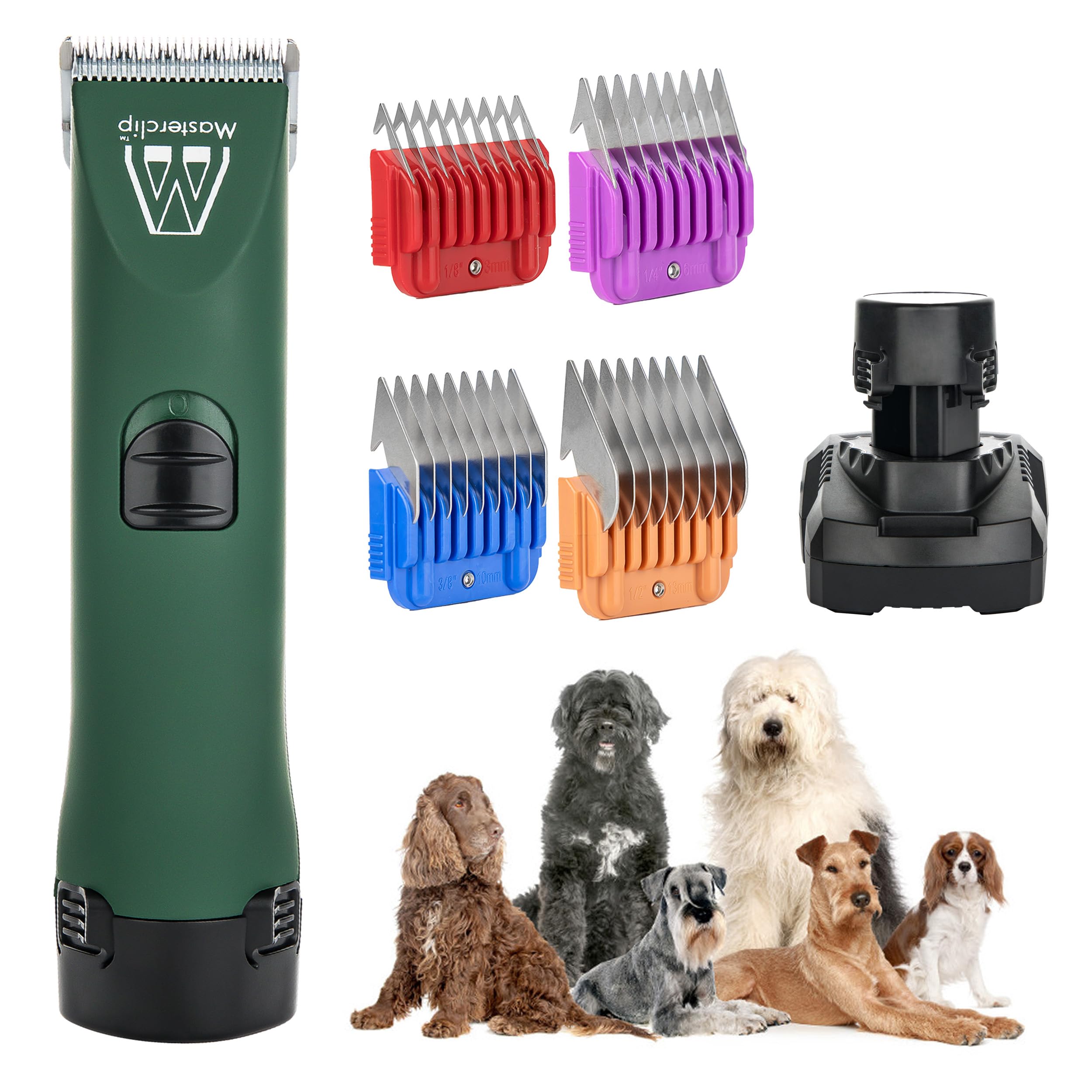 MASTERCLIP Cordless Dog Clipper for All Breeds. Ideal for Thick, Curly ...