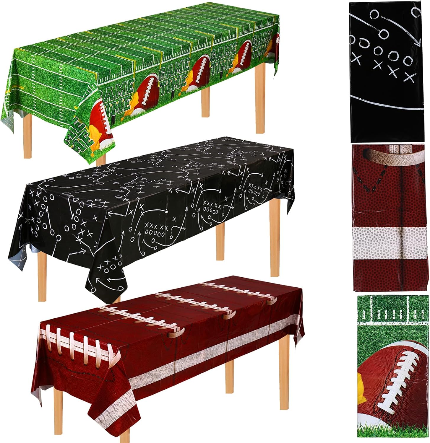 Amazon.com: Peiking 3pcs Football Party Tablecloths, Rectangular ...
