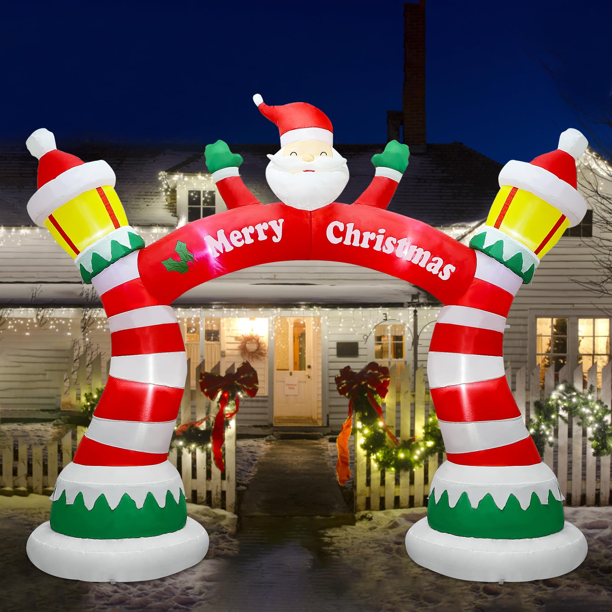 Lulu Home 9FT Christmas Inflatable Decorations, Giant Blow Up ...