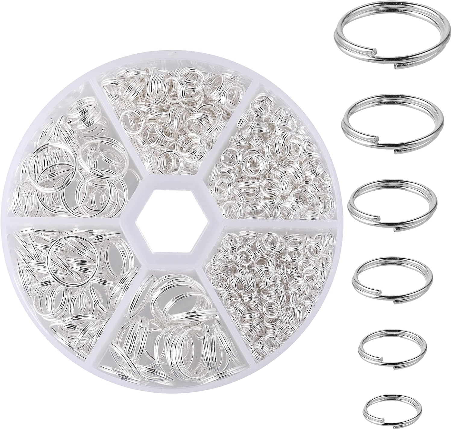 Amazon.com: WLLHYF 690 Pcs Jump Ring Mini Round Metal Rings Connectors ...