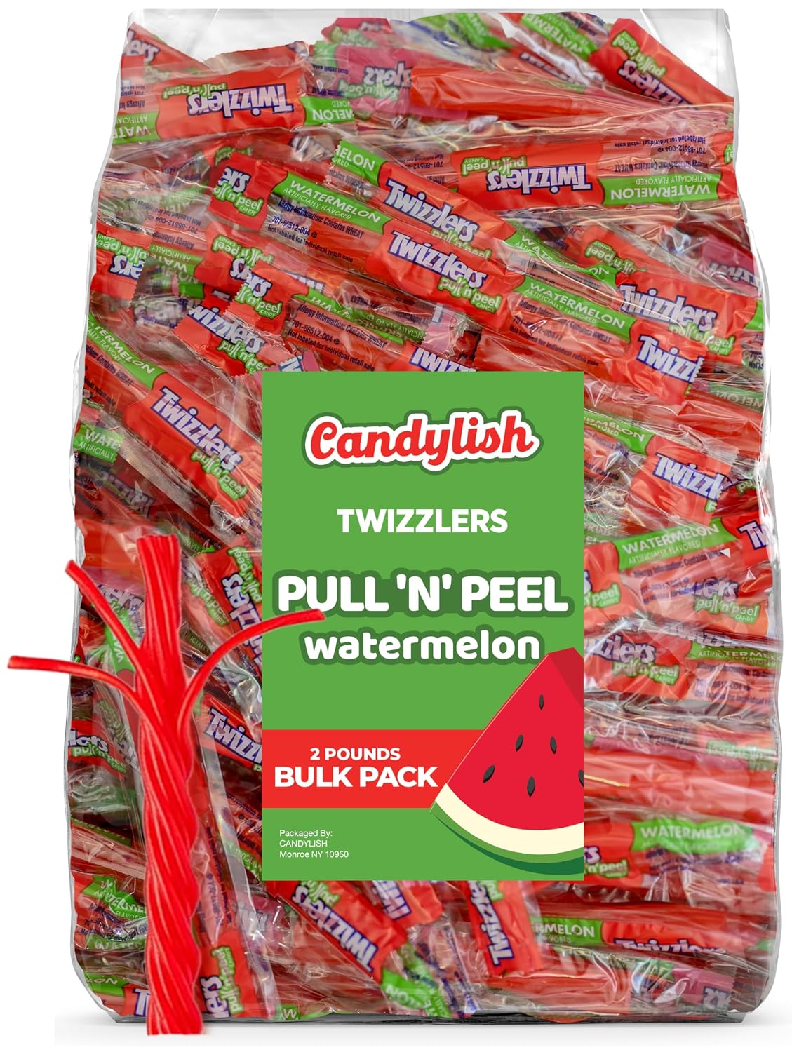 Twizzlers Watermelon Pull N Peel, 2 libras, envueltas individualmente ...