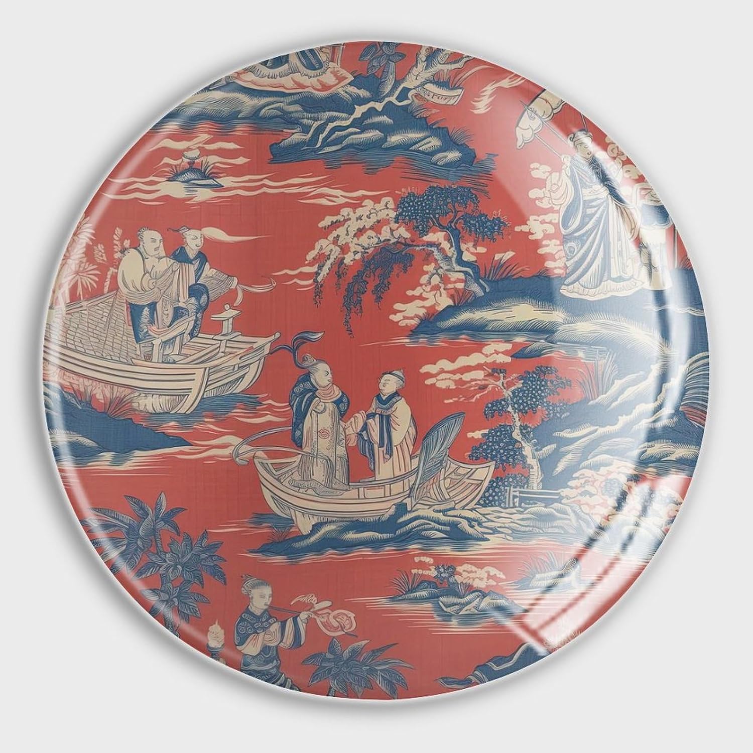 Amazon.com: Cheng Toile Dynasty Red Blue Refrigerator Magnets ...
