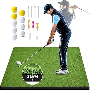 Amazon.com : Golf Mat, ADDplus 5x4ft 31MM Thickened Golf Practice Mats, Home Training Mats ...