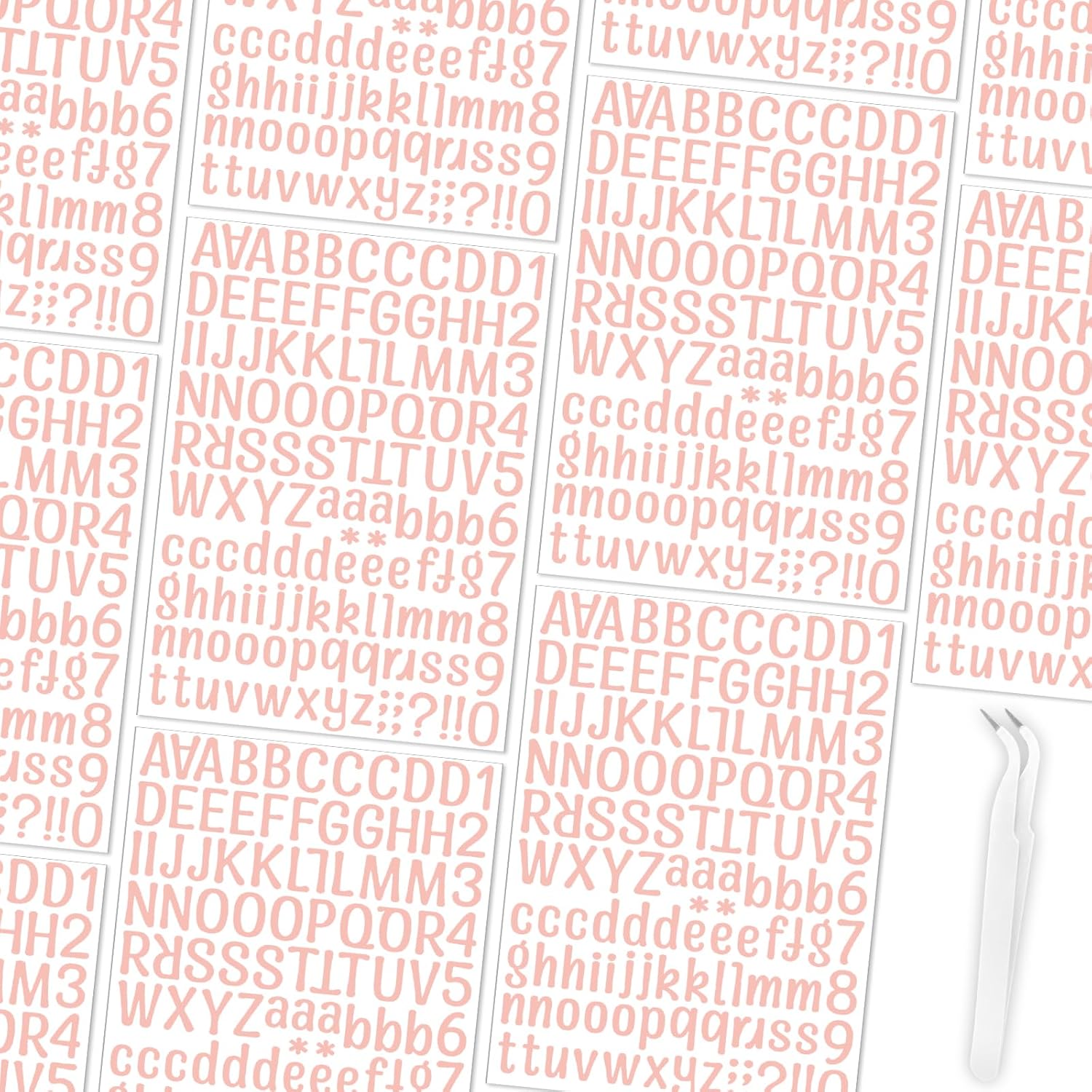 Amazon.com: 15 Sheets Pink Letter Stickers 1 Inch, Pink Alphabet Letter ...