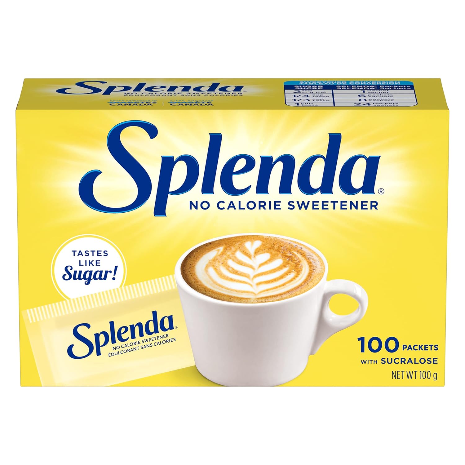 Amazon.com: SPLENDA Sweetener Packets, (100pk),100g/3.5 oz. {Imported ...