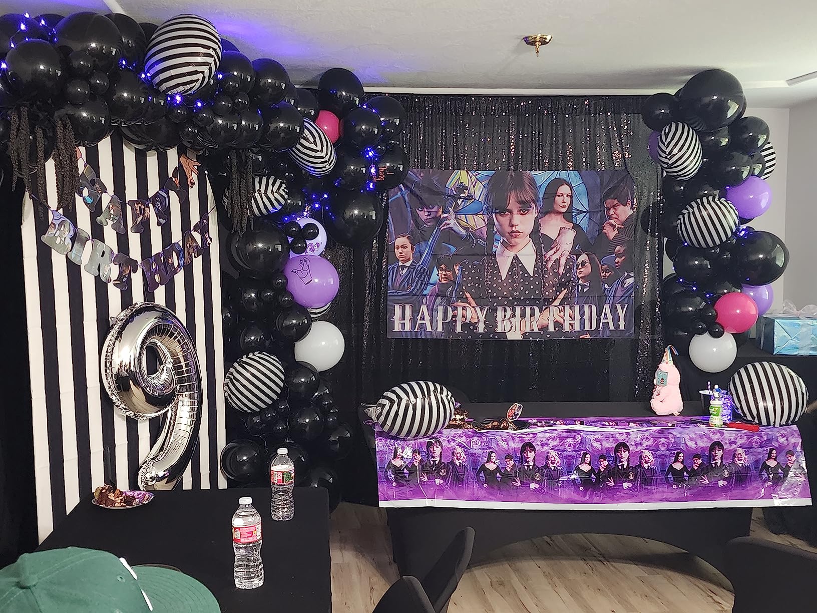 $1/mo - Finance 12 Pack 18 Inch Striped Balloons Black and White ...