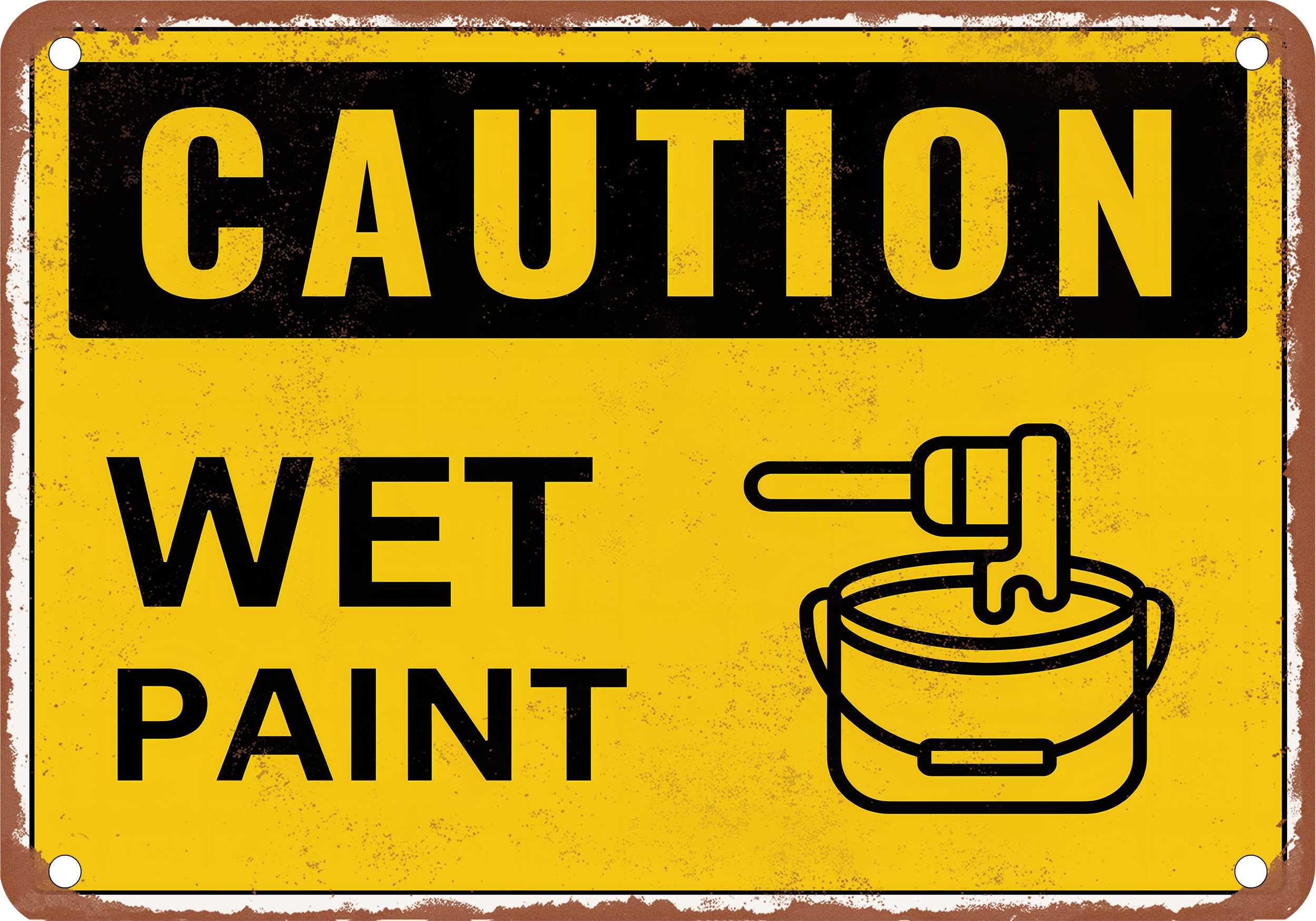 Caution Wet Paint Sign Barricade Tape Caution Wet Paint | Seton