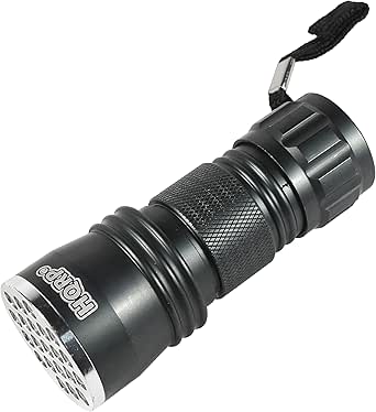 HQRP 390 nM 21 LED Flashlight Blacklight for Hotel Room Inspection, Pet ...