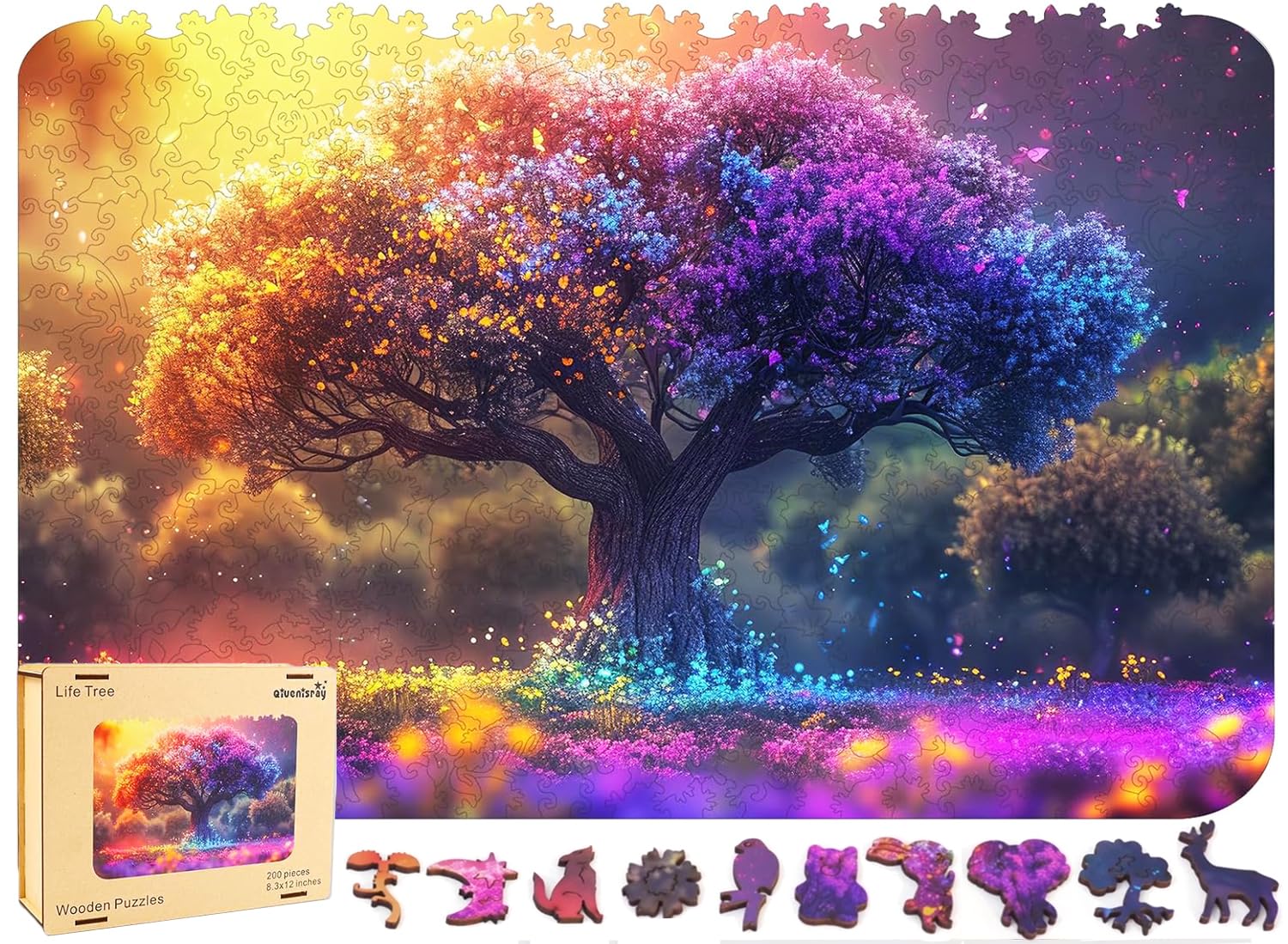Amazon.com: Wooden Puzzles for Adults 500 Piece - Tree of Life Jigsaw ...