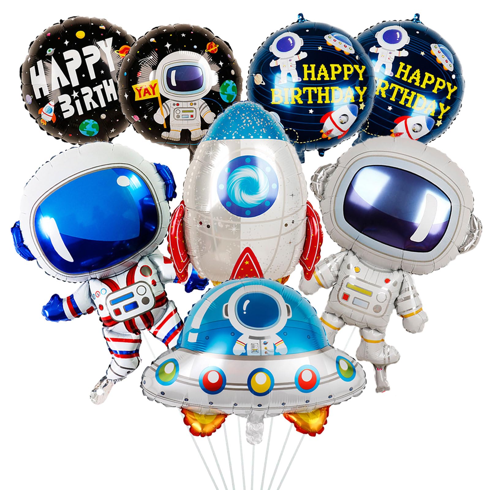 Amazon.com: 8 Pcs Space Balloons 33 Inch Astronaut Balloons Mylar ...