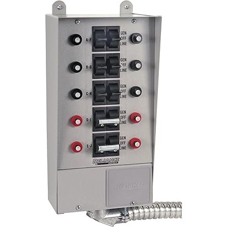 Amazon.com: Reliance Controls Corporation 31406CWK 30 Amp 6-circuit Pro ...