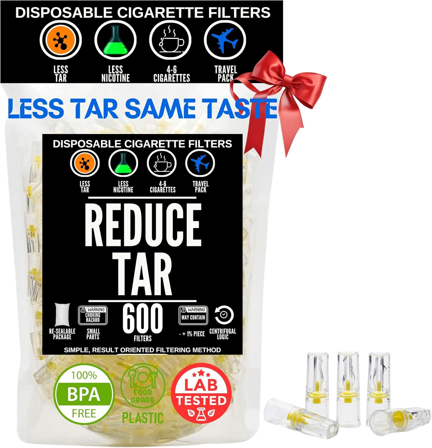 Amazon.com: Tagopia Cigarette Filters That Remove Tar 600 Reusable ...