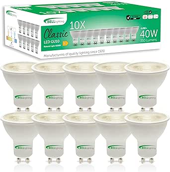 Bell Lighting GU10 LED Bulb 10 Pack | Natural White 4000K | 350 Lumen 4 ...