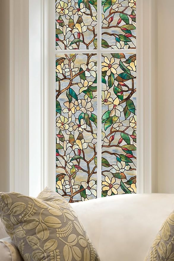 Artscape Summer Magnolia Window Film 61 x 92 cm, Light Blue, Red, Brown ...