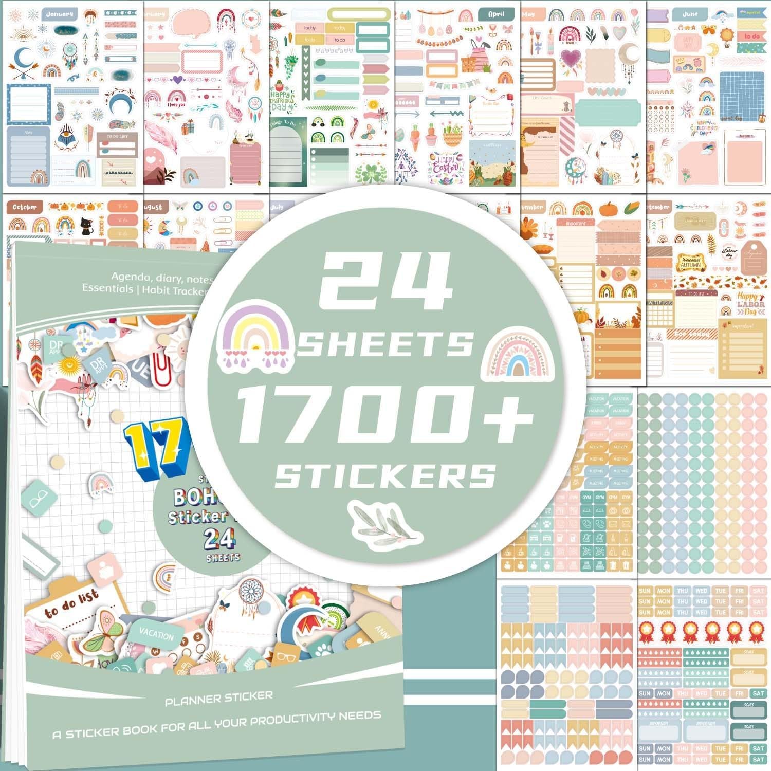 Amazon.com: CDXHOME Date Dots 12 Months, Small Number Stickers,3PACK ...