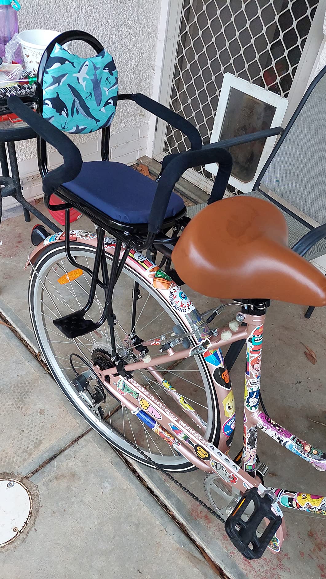 Bicycle Rear Seat Kids Cushion Footrest Set?Child Safety Carrier ...