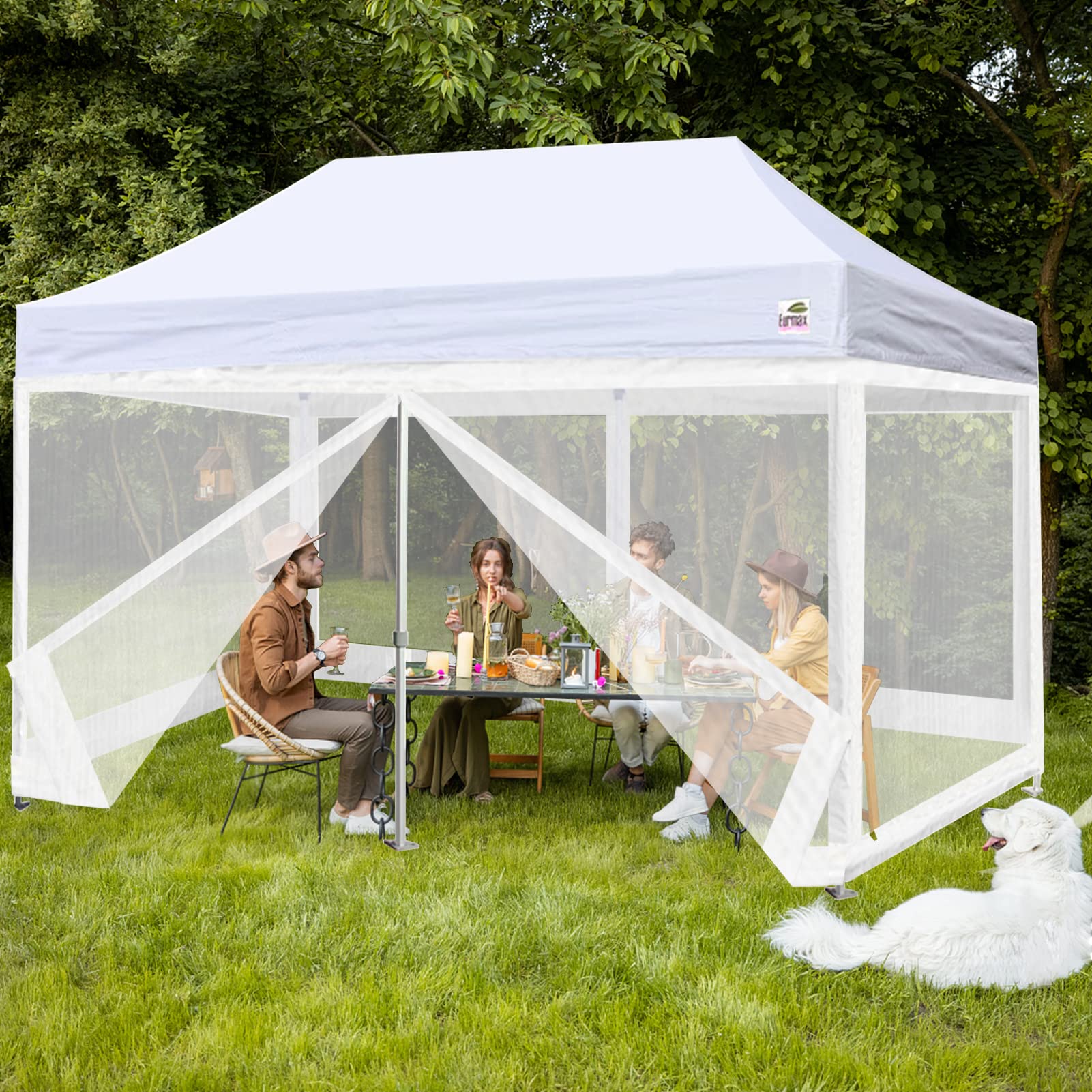 Snapklik.com : Eurmax USA Screen Wall Kit Full Zippered Walls For 10 X ...