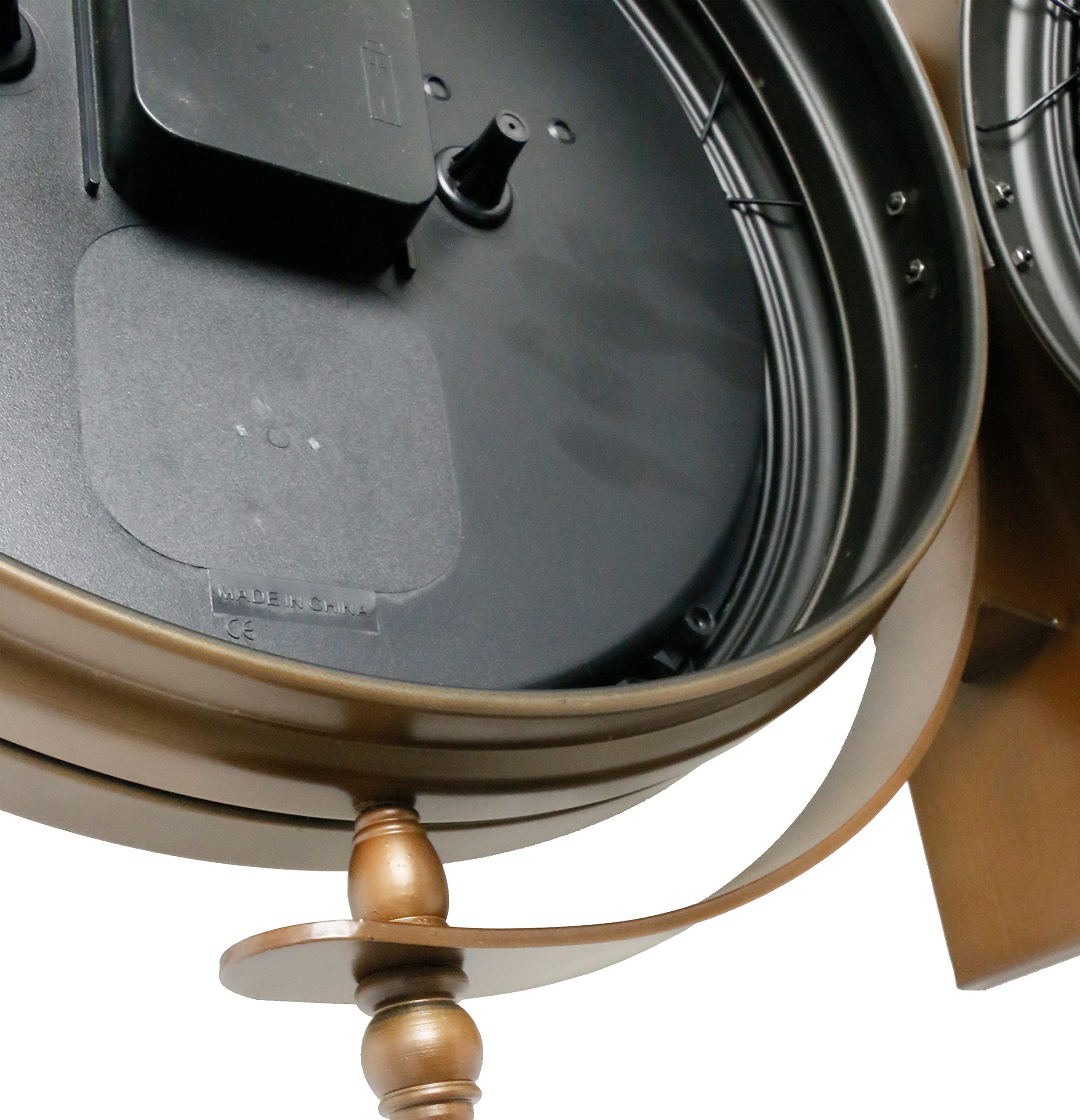 Bestime Antique Red Copper Finish 16inch Double Sided Wall Clock ...