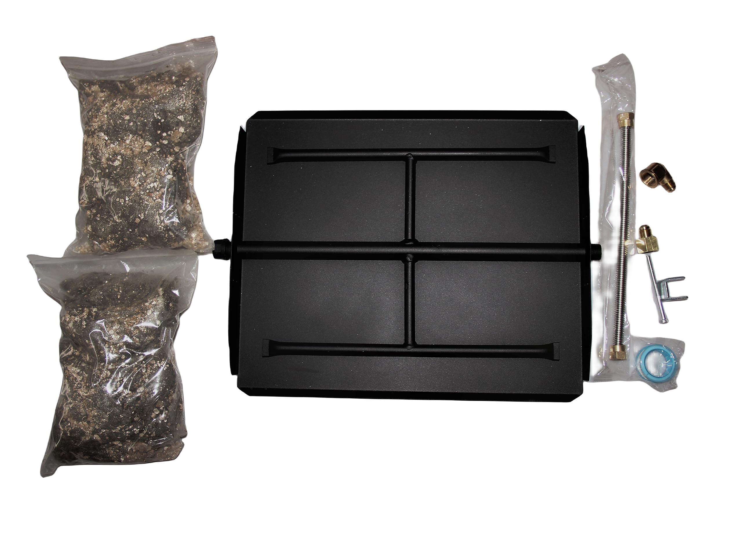 Amazon.com: Americangaslogs 3Pipe 18"-28" Burner Pan for Gas Fireplace ...