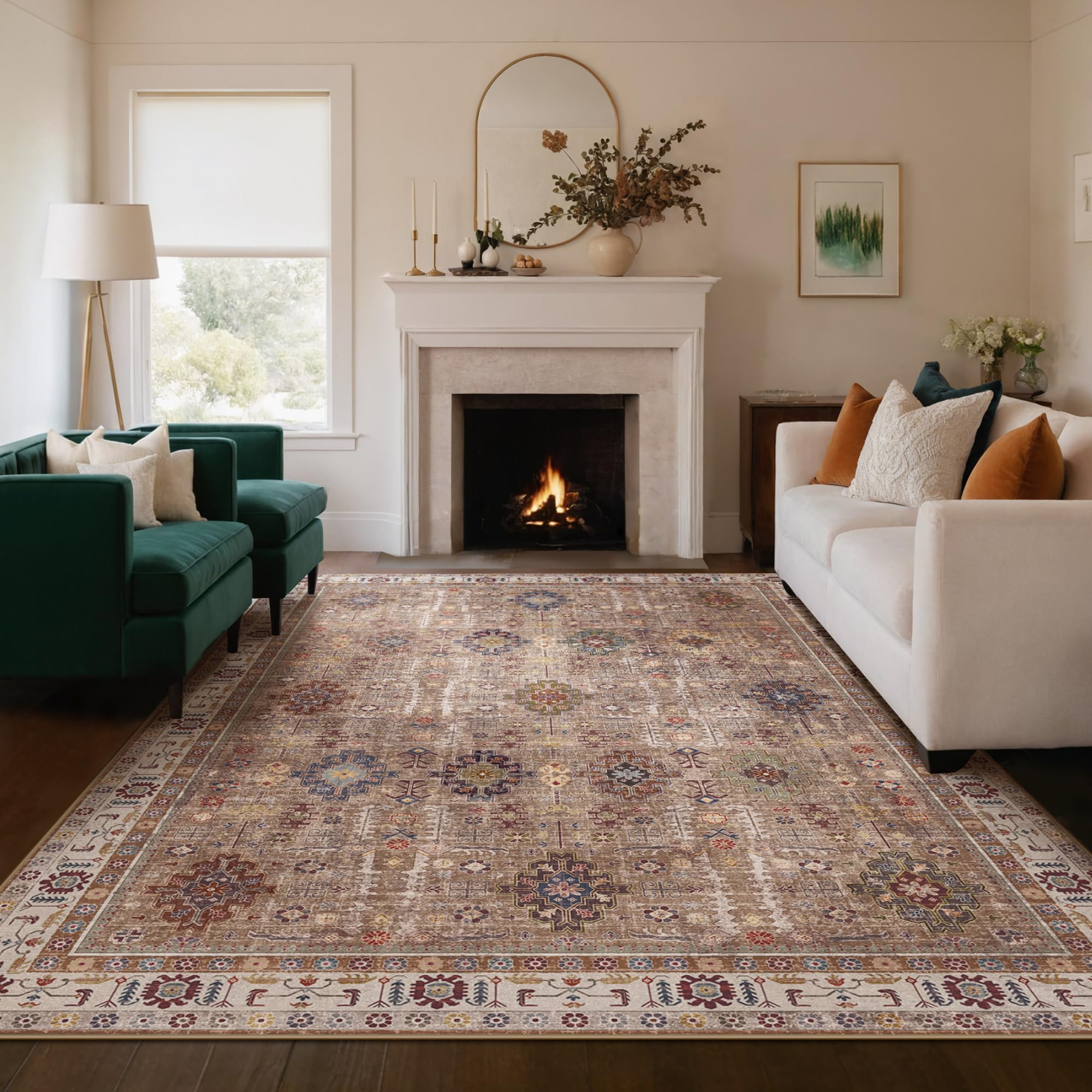Amazon.com: Kokia 5x7 Area Rugs, Machine Washable Boho Rug, Non Slip ...