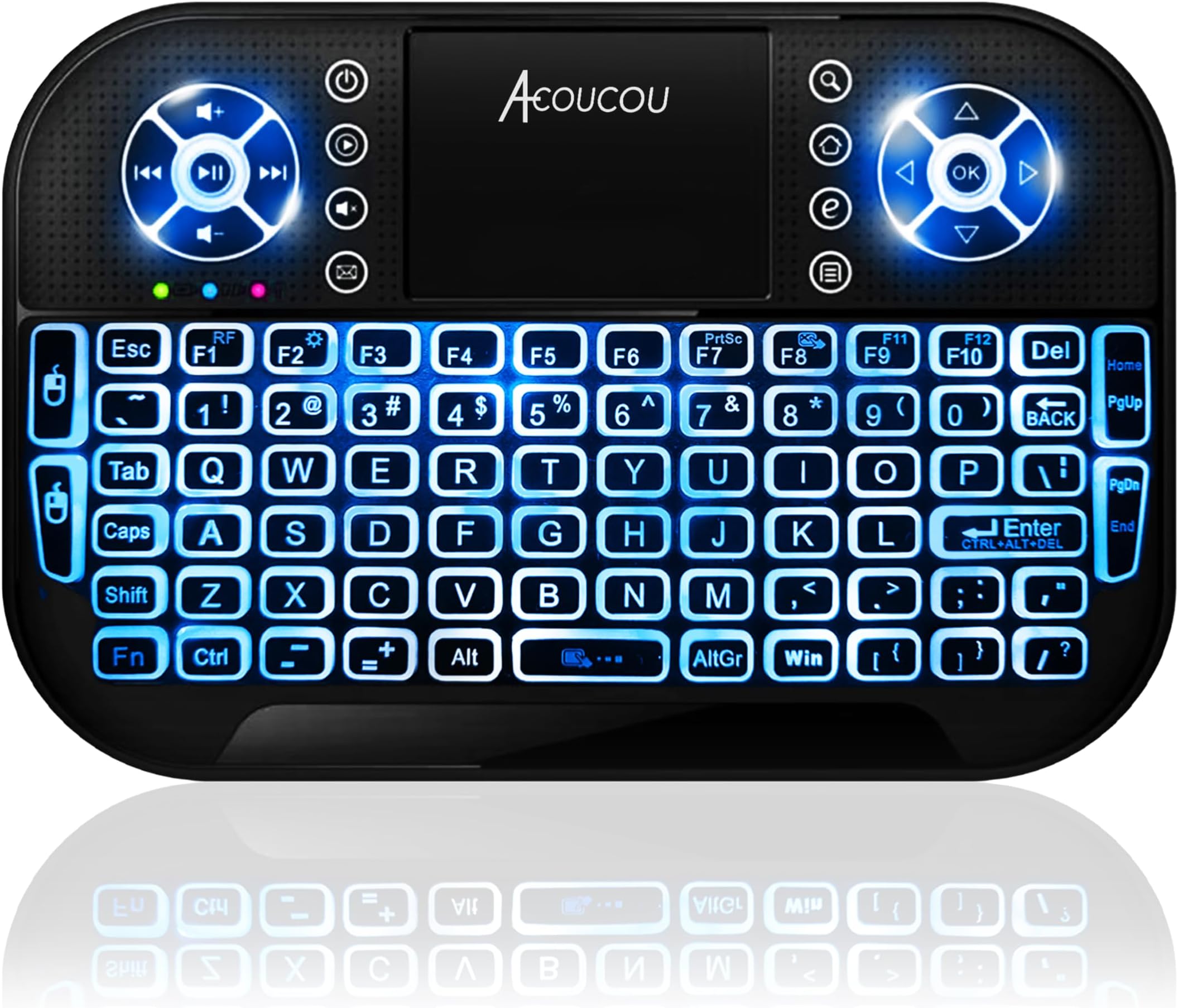 Amazon.com: Rii i8+ BT Mini Wireless Bluetooth Backlight Touchpad ...