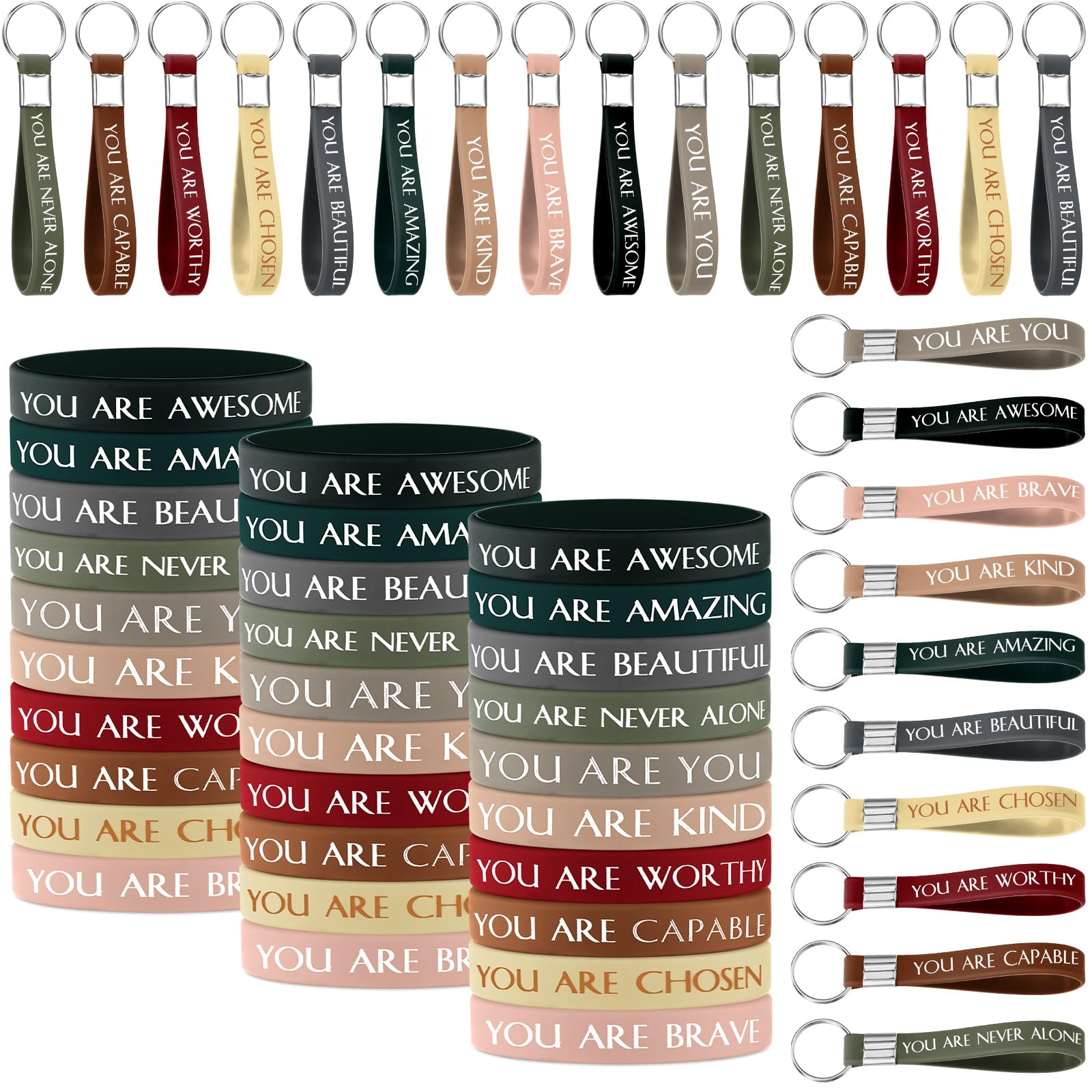Snapklik.com : Sratte 60 Pcs Motivational Wristbands Employee ...
